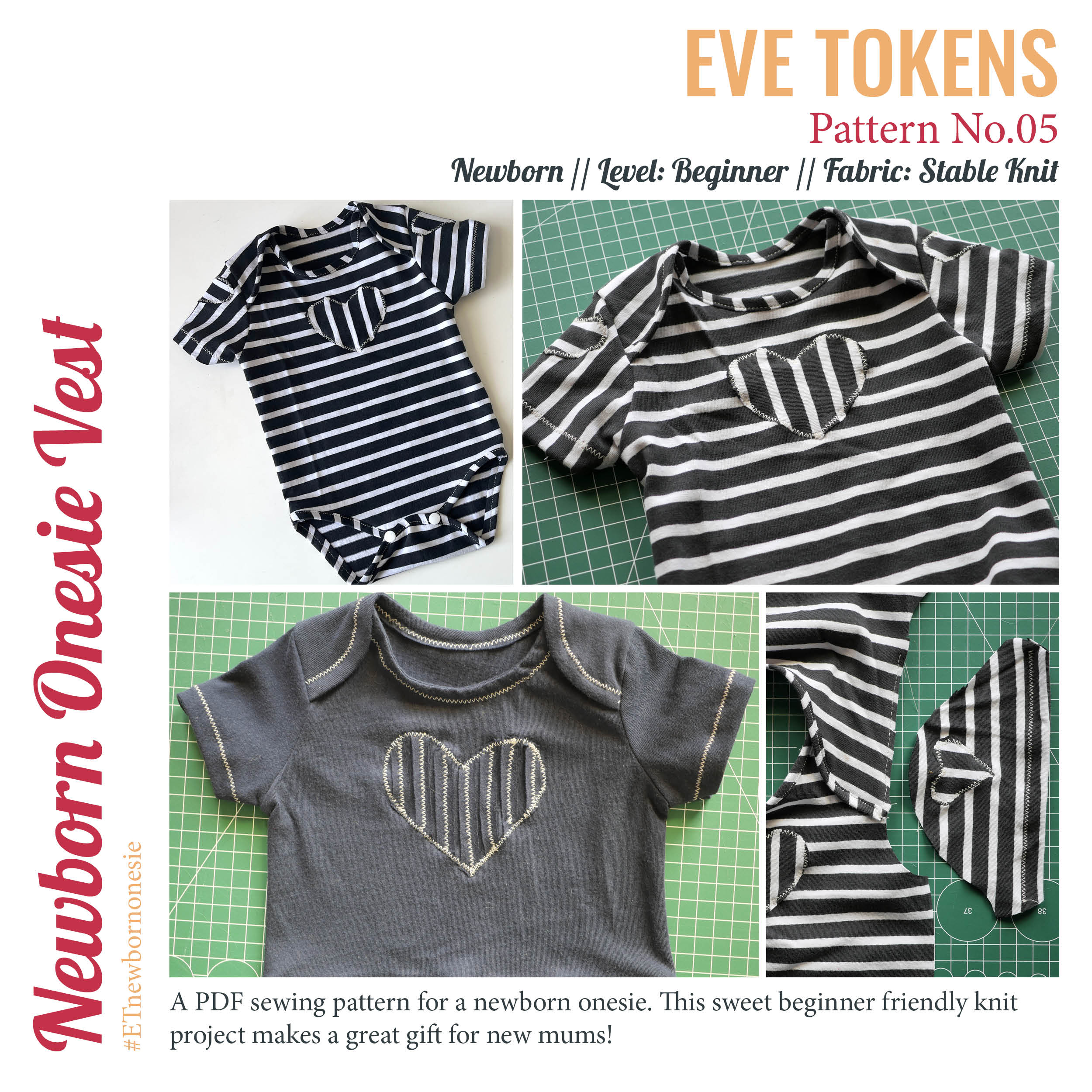Newborn Onesie Sewing Pattern